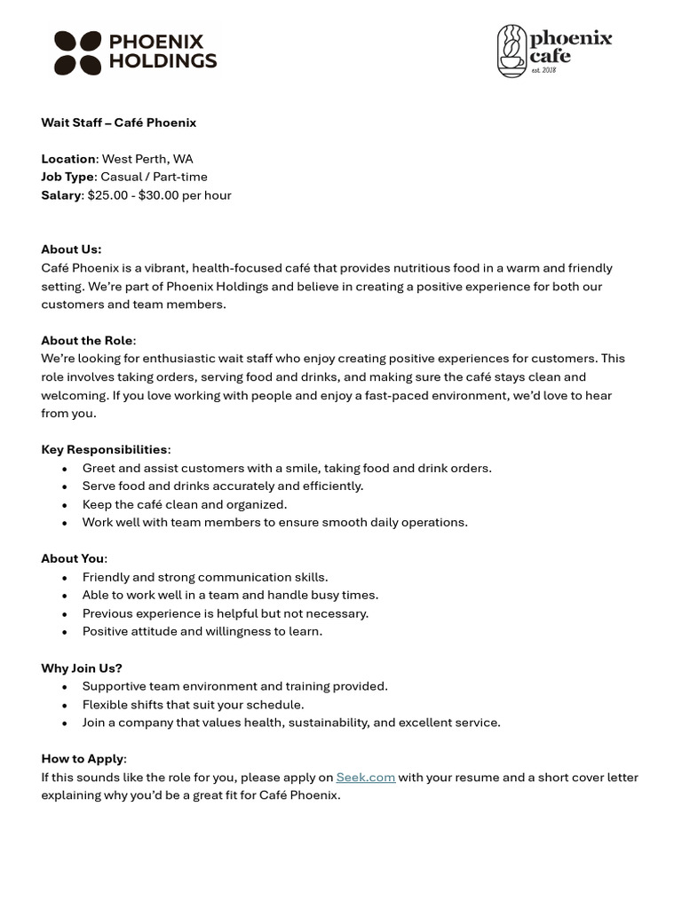 MGT511 - External Job Advert - Nawangwulan | PDF | Cooking, Food & Wine