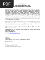 Trademark Power of Attorney Form TM-48 | PDF | Trademark | Justice