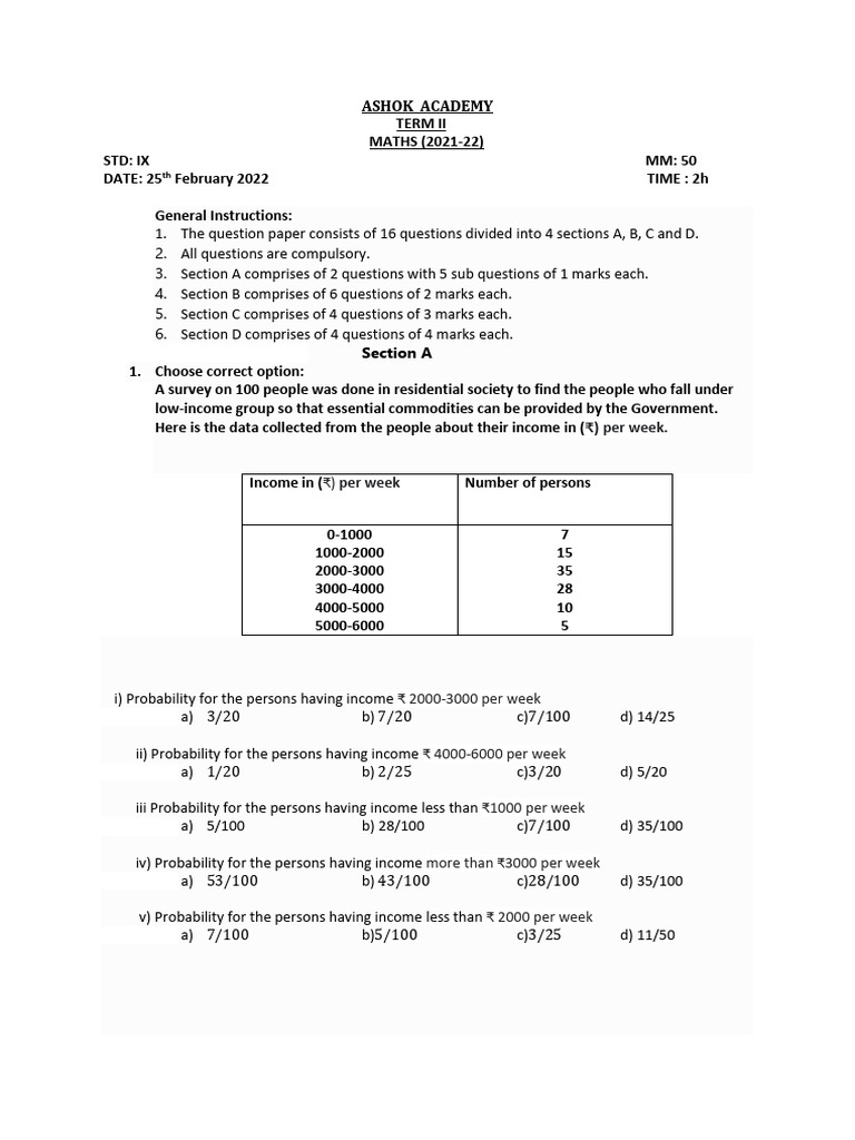 Final Exam Maths Pdf Circle Euclidean Plane Geometry