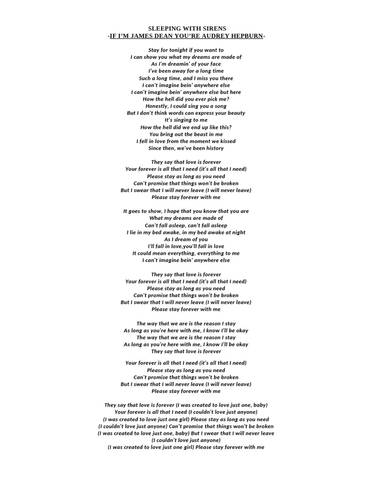 Sleeping With Sirens | PDF