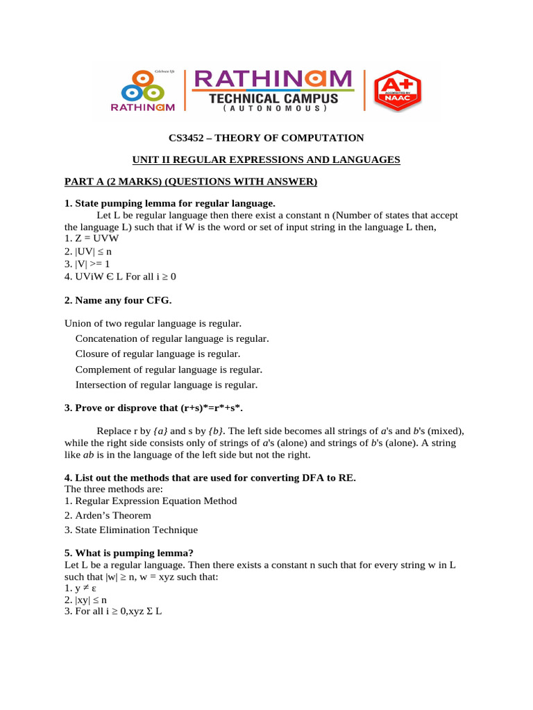Unit 2 | PDF | Syntax (Logic) | Applied Mathematics