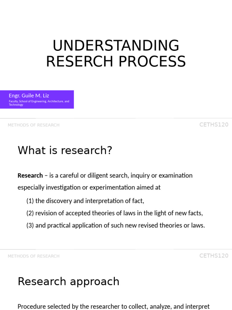Understanding Reserch Process | PDF | Hypothesis | Statistics