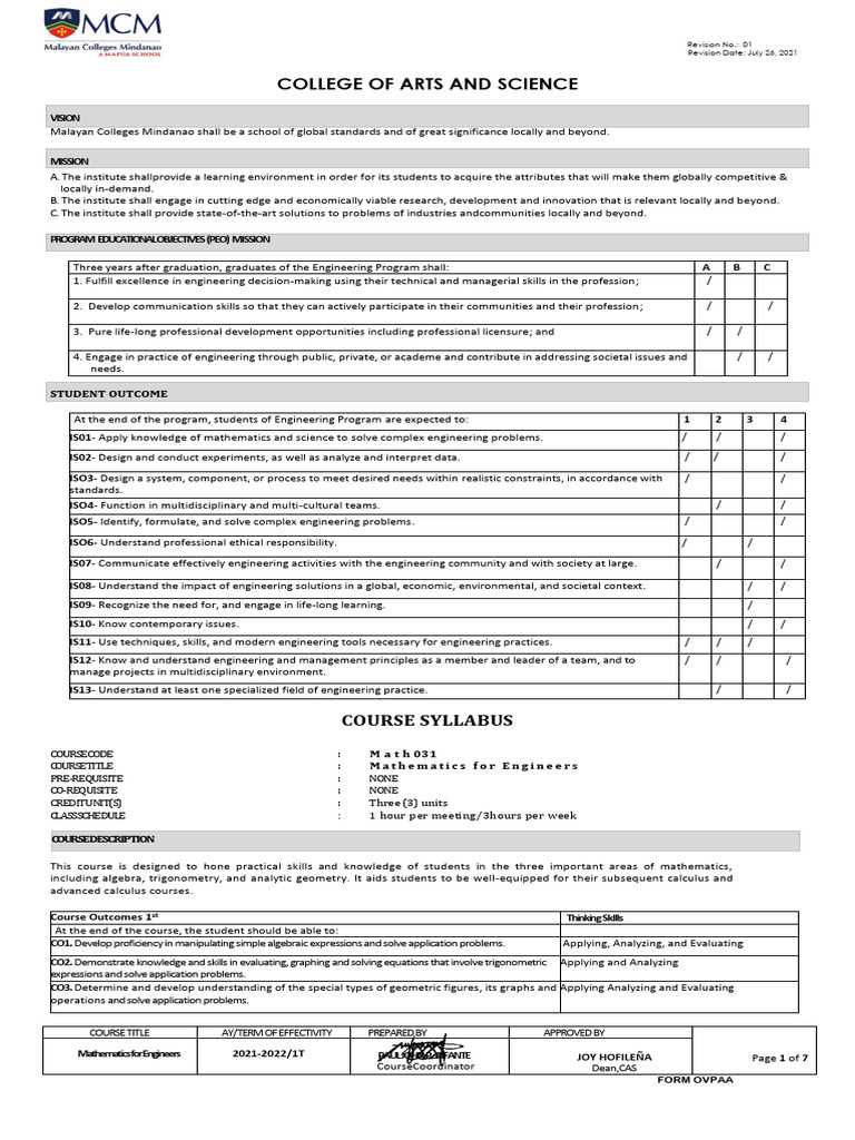 MATH031 2122 PROGRAMCODE v1.1 | PDF | Trigonometric Functions ...
