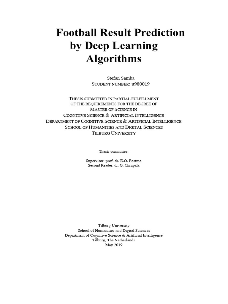 Football Result Prediction by Stefan Samba | PDF | Artificial Neural ...