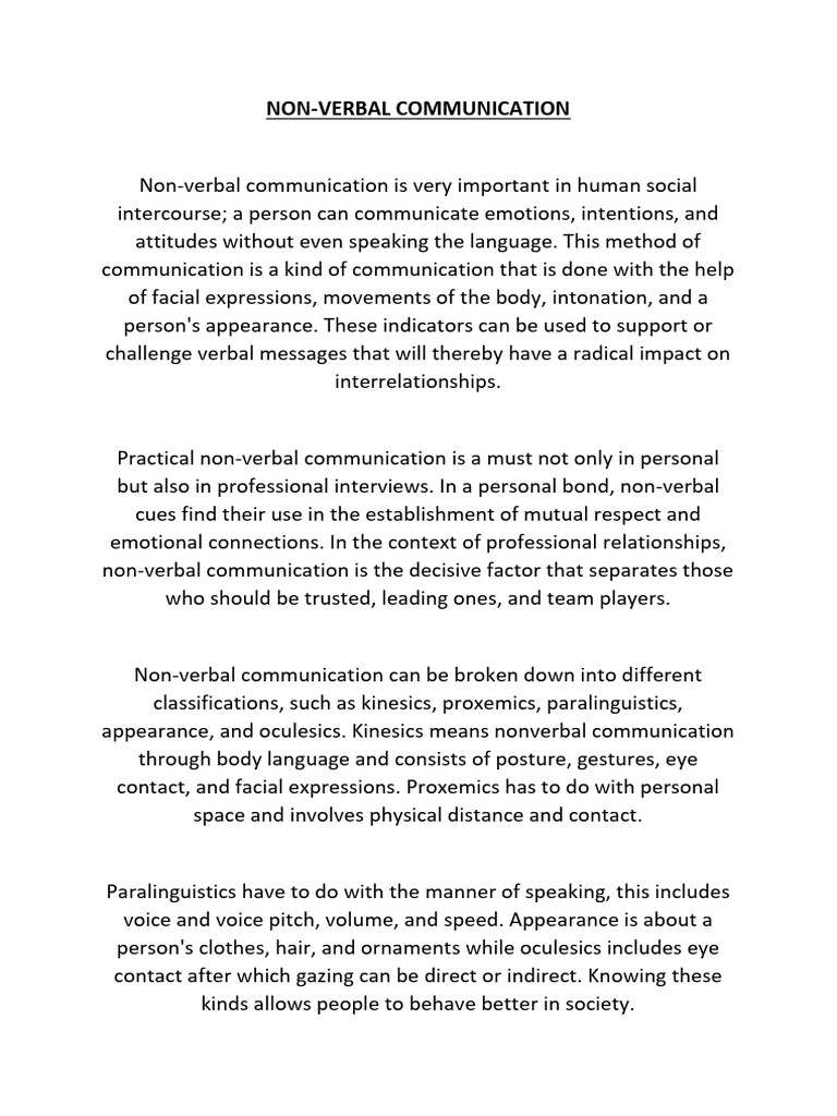 Introduction To Mass Communication | PDF | Nonverbal Communication | Body Language