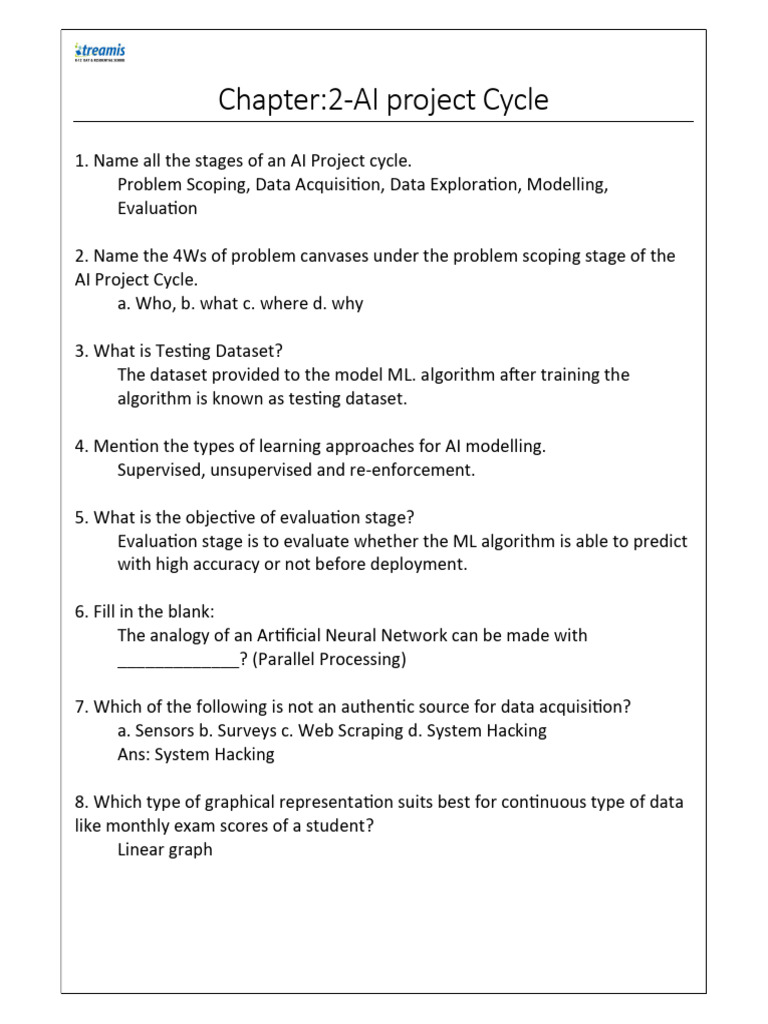 Chapter 2B - AI Project Cycle | PDF | Machine Learning | Artificial Intelligence