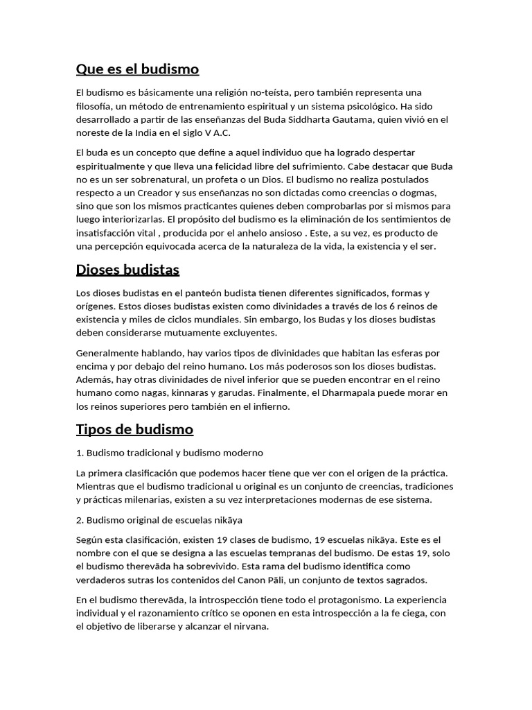 El budismo | PDF | Mahayana | Budismo tibetano