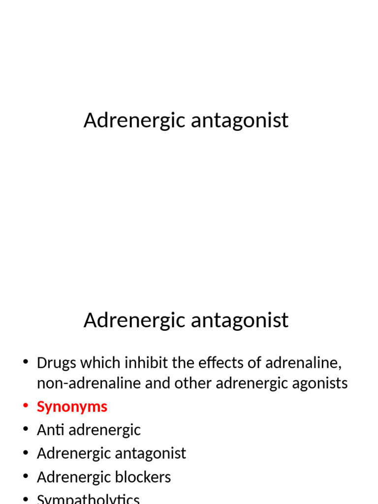 14) Allpha Blockers | PDF | Receptor Antagonist | Neurochemistry