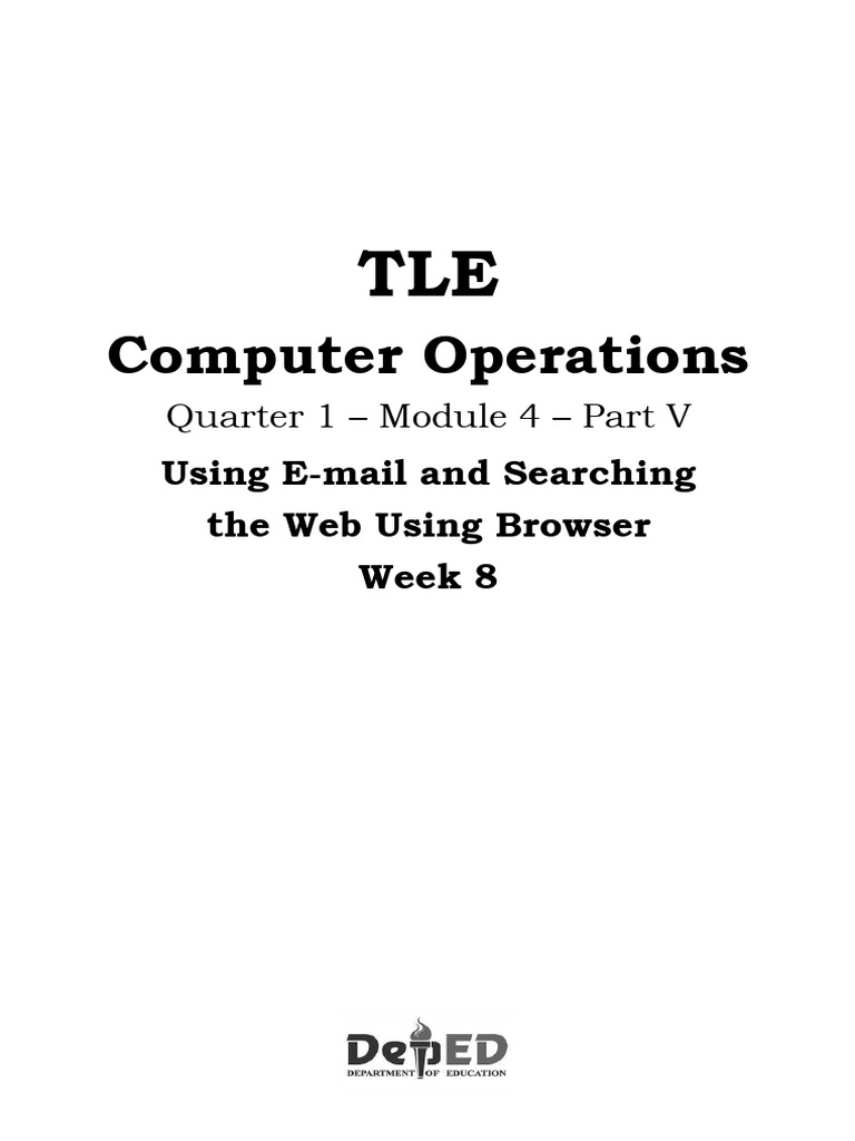 8 - Q1 TLE Computer Operations 10 | PDF | Gmail | Microsoft Outlook