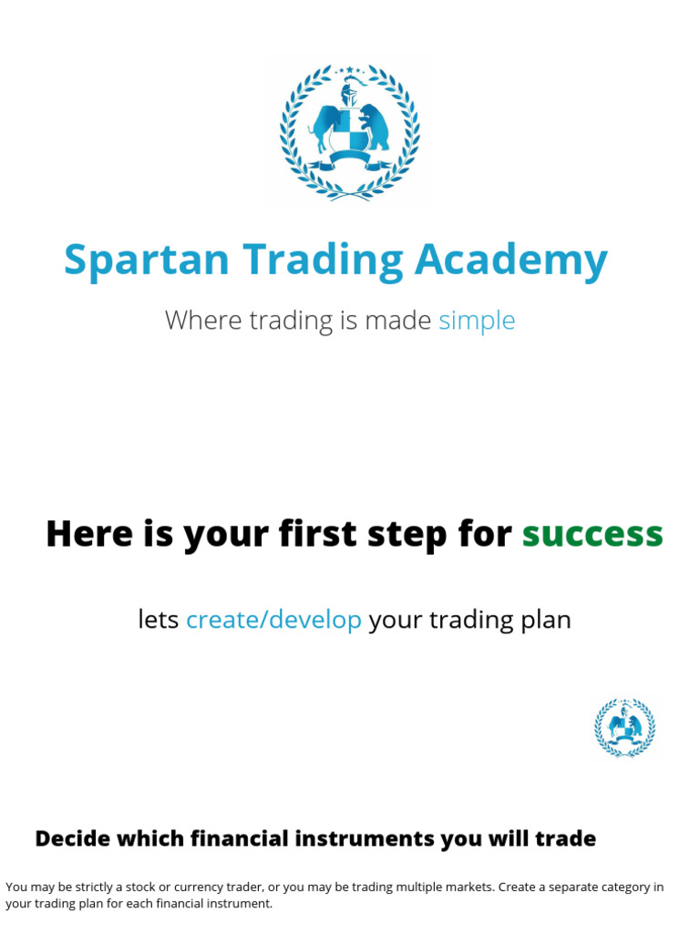 Spartan Trading Plan Module | PDF | Day Trading | Stocks