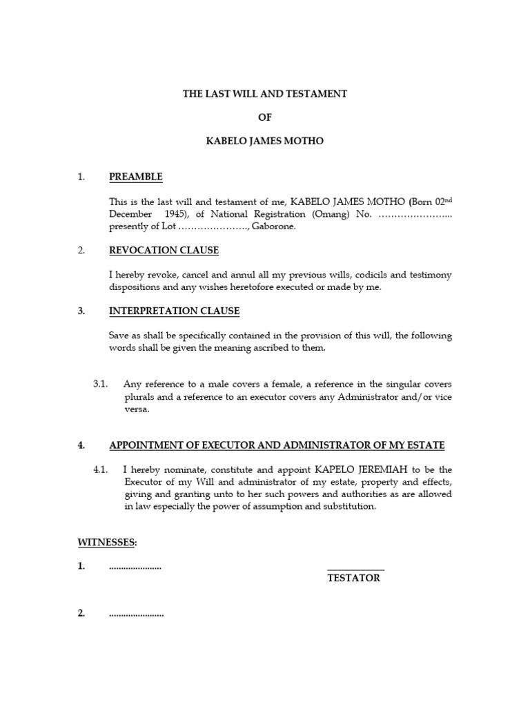 Will Drafting Practical Exercise | PDF | Will And Testament | Civil Law ...