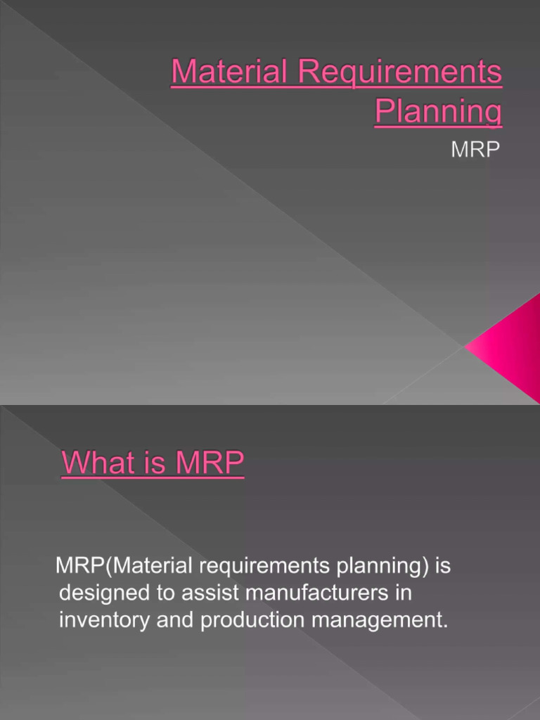 MRP | PDF