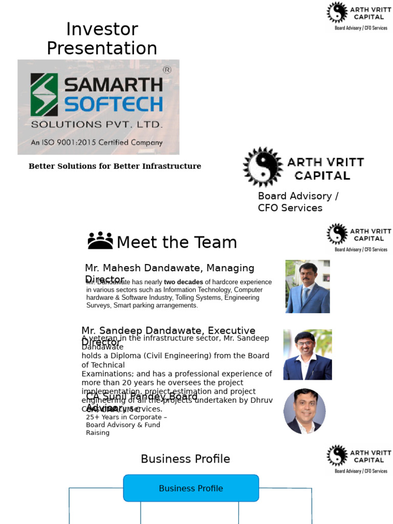 Pitch Deck Samarth Softech | PDF | Infrastructure | Surveying