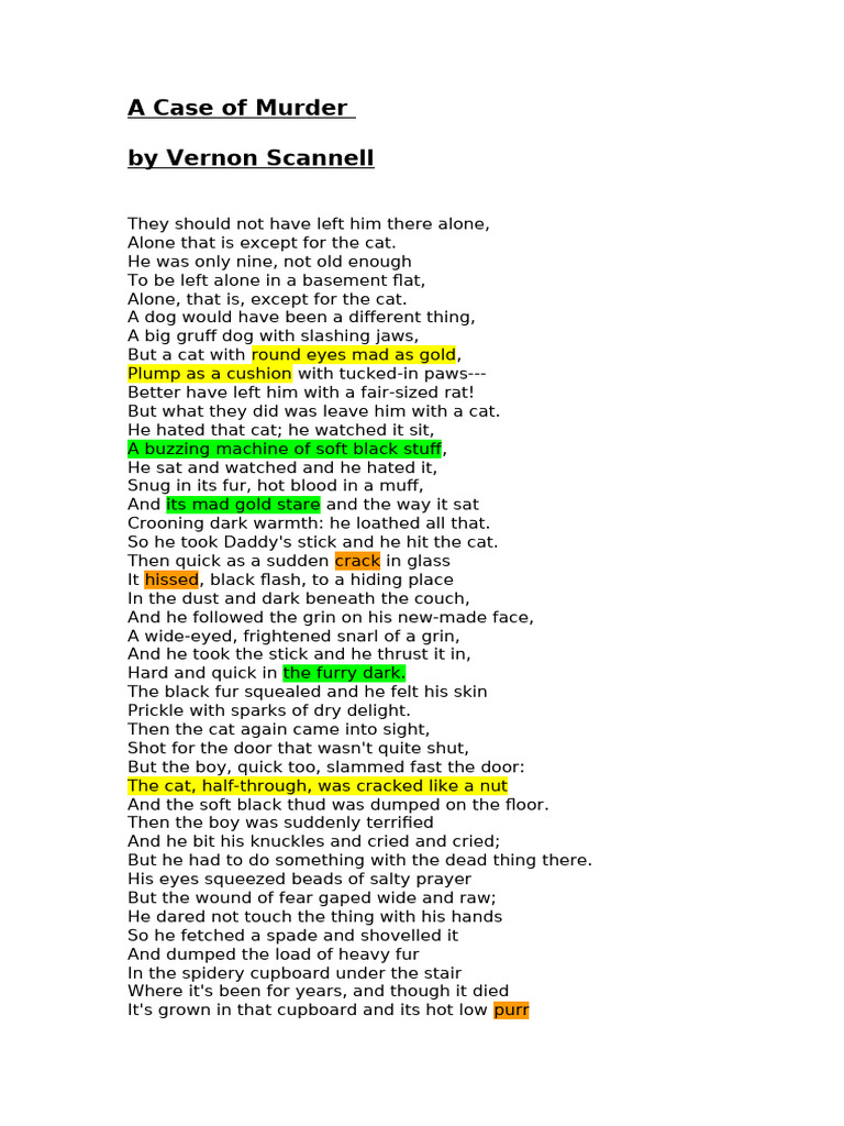 A Case of Murder - Text | PDF | Mystery, Thriller & Crime Fiction ...