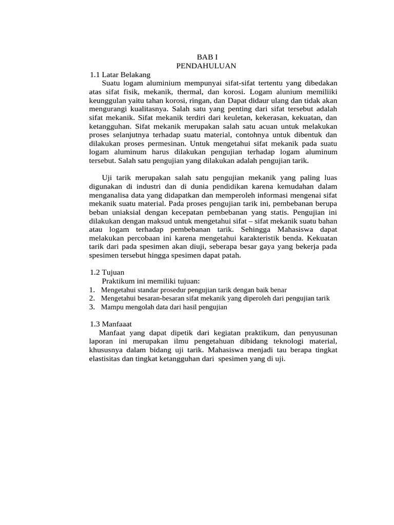 Uji Tarik Rivisi An | PDF