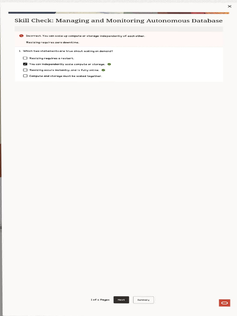 Managing & Monitory Autonomous Database Answers | PDF | Databases | Command Line Interface