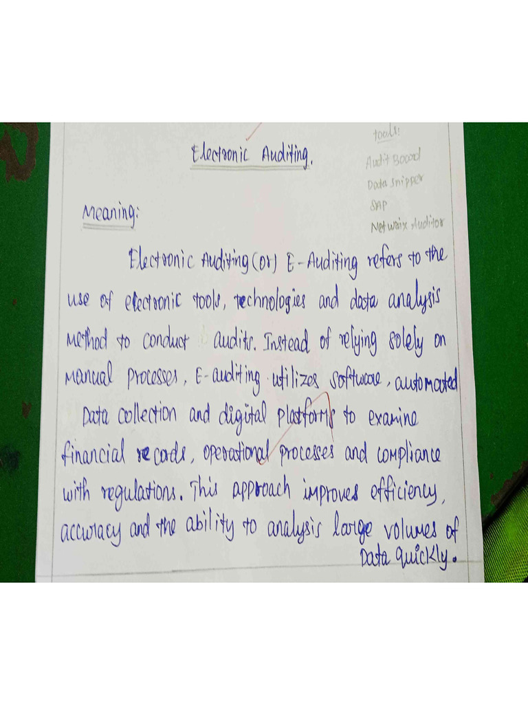 E - AUDITING Objectives and Difference Between Traditional Auditing and Electronic Auditing | PDF