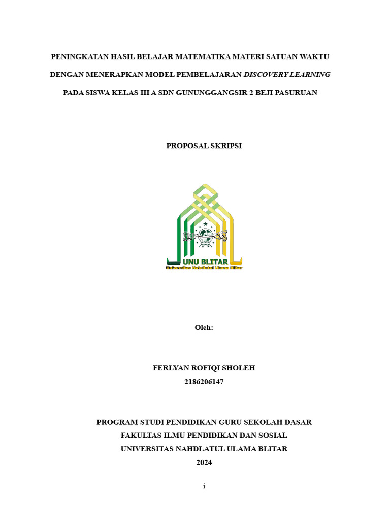 Proposal Skripsi Bab 1 Bab 3 Ferlyan Pdf Karier Perkembangan