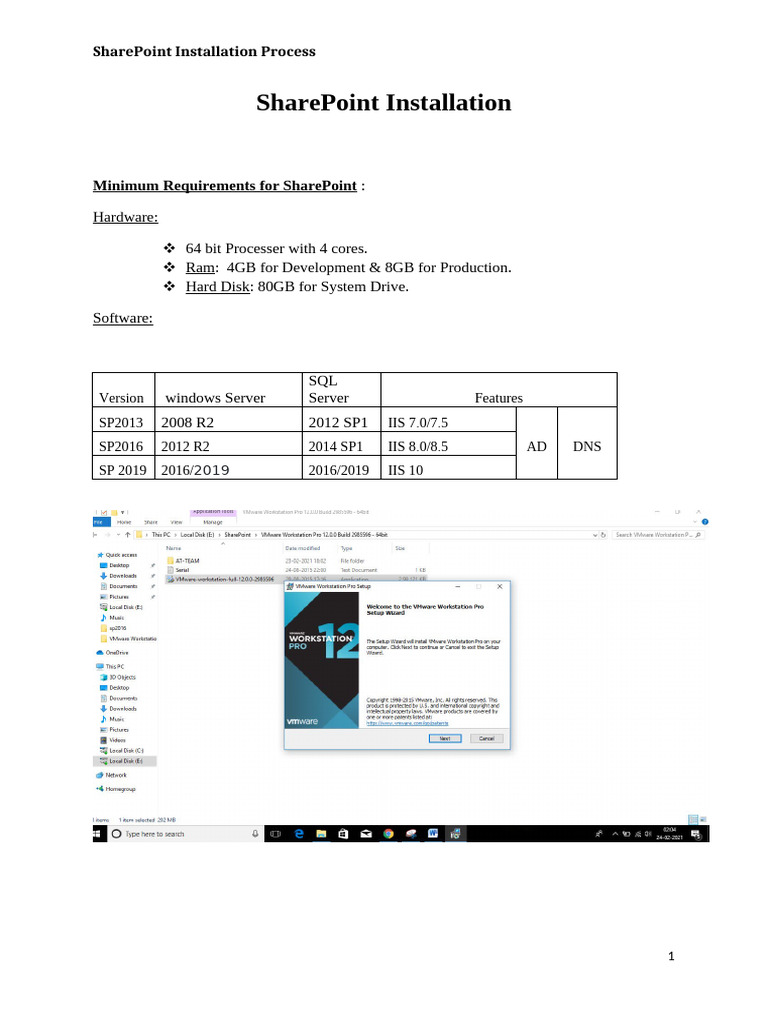 SP2016 Installation | PDF | Share Point | Microsoft Windows