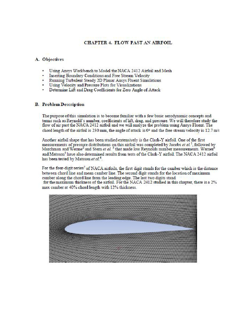 Flow Over Airfoil - Fluent | PDF