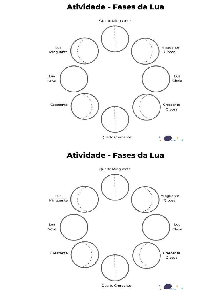 Atividade - CIÊNCIAS - Fases Da Lua | PDF
