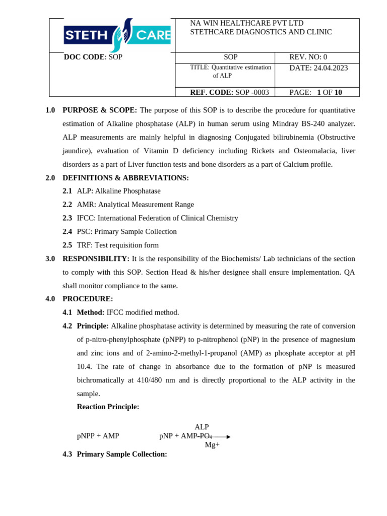 ALP Quantitative Estimation SOP Guide | PDF | Science & Mathematics