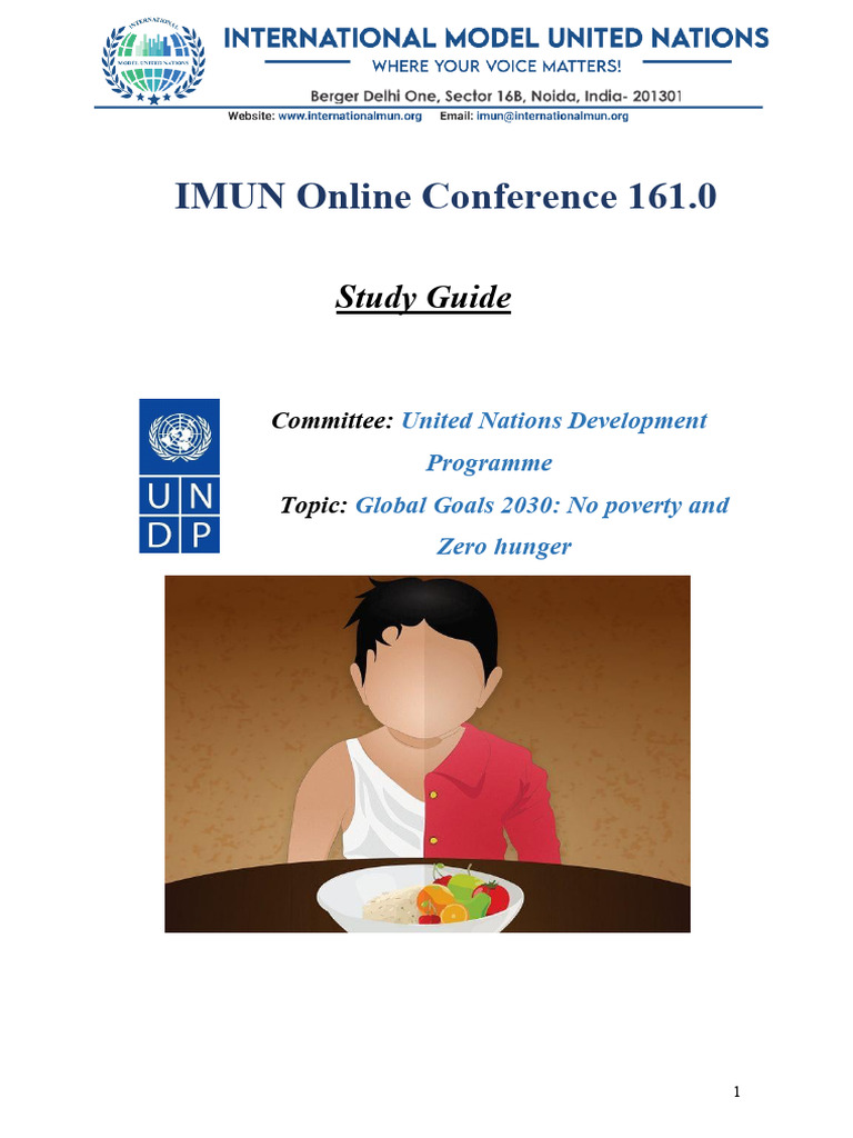 Study Guide - UNDP - International MUN Online Conference 161.0 | PDF ...