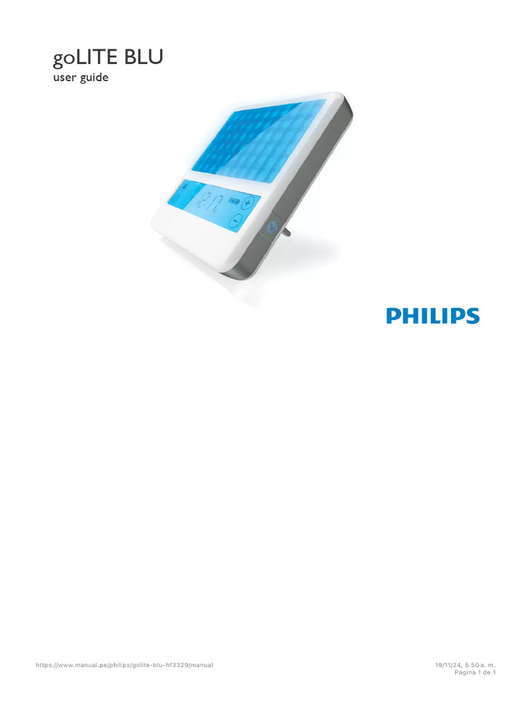 Manual de Usuario Philips goLITE BLU HF3329 (26 Páginas) | PDF