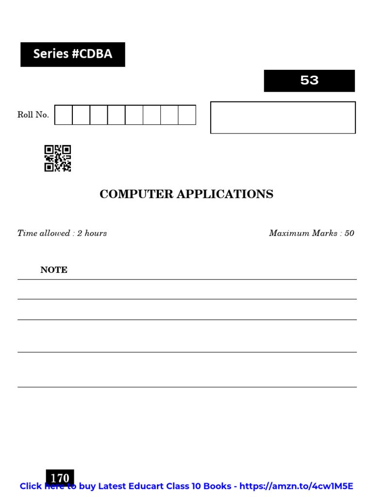 53 Computer Applications 2024 PYQ | PDF | World Wide Web | Internet & Web