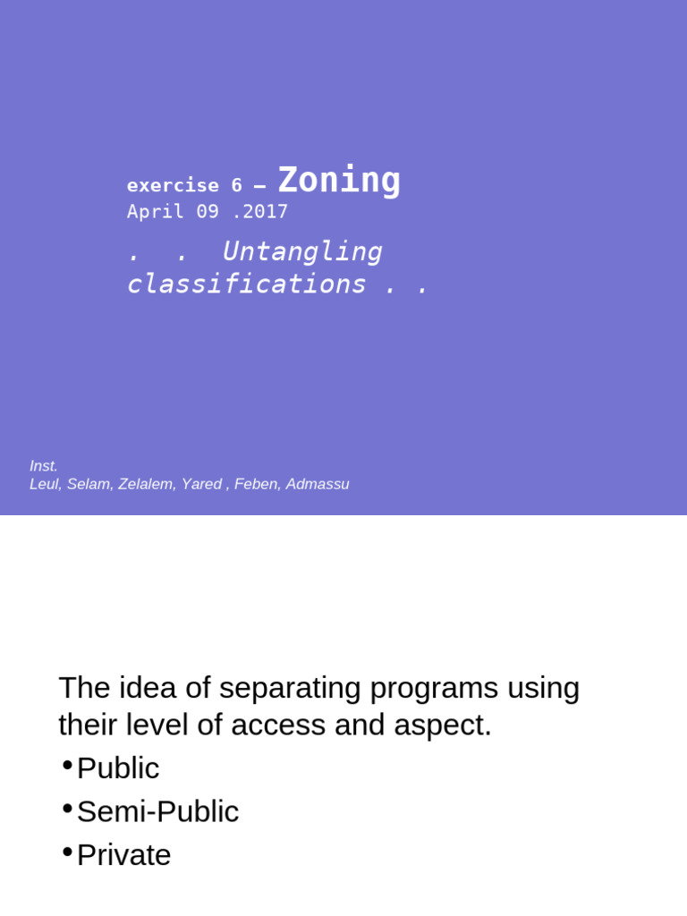 Zoning Classifications in Design | PDF