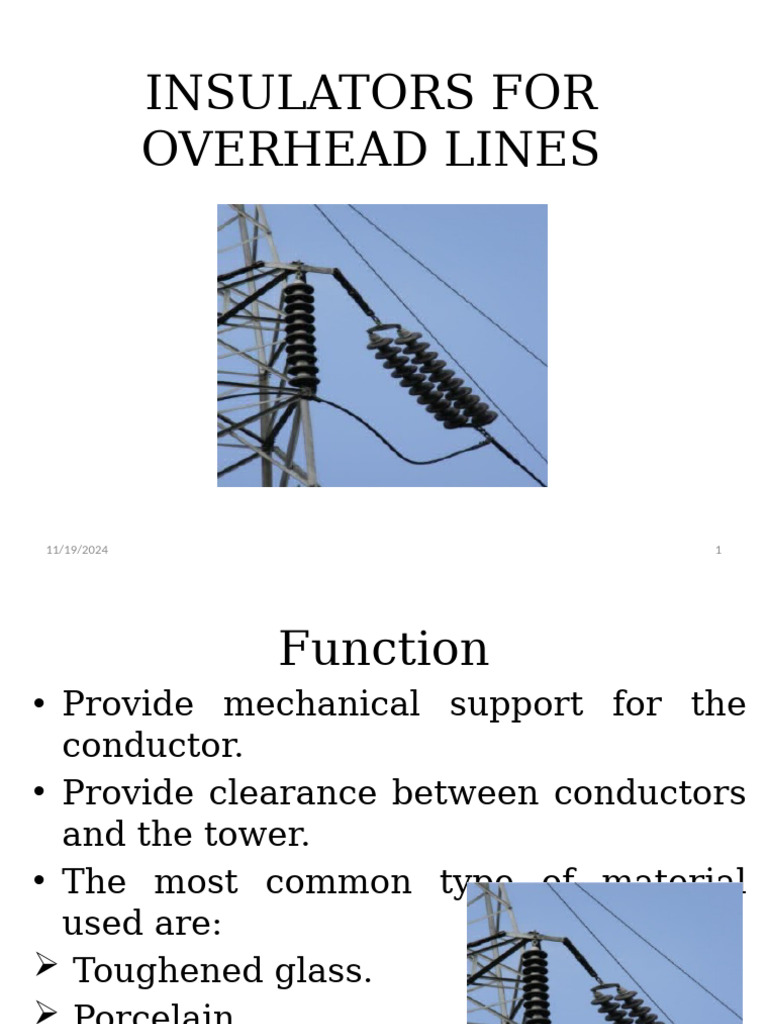 Types and Functions of Overhead Line Insulators | PDF | Insulator ...