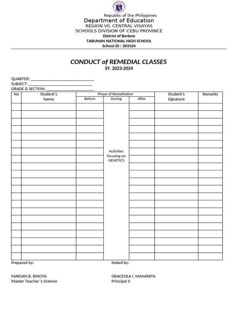 remedial-exam-attendance | PDF