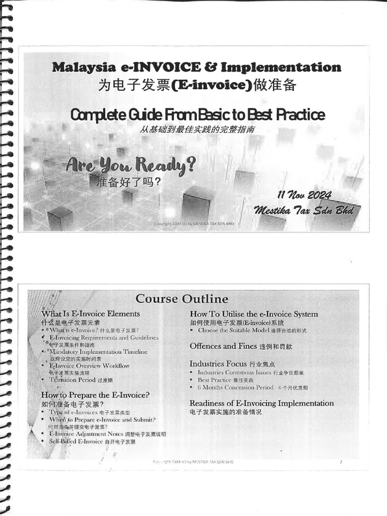 M'Sia E-Invoice Implementation | PDF