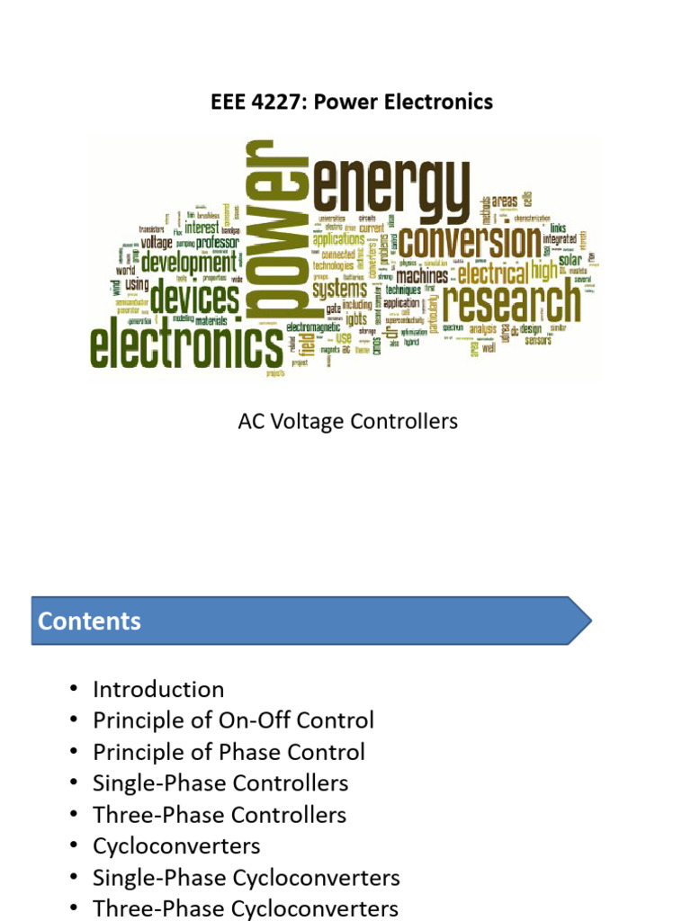 Lecture 4 - AC Voltage Controllers | PDF | Alternating Current | Transformer