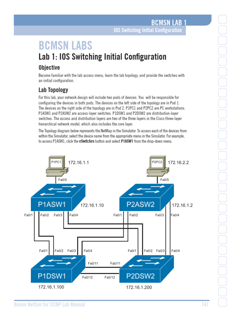 01-BCMSN-Initial Config | PDF | Software | Network Protocols