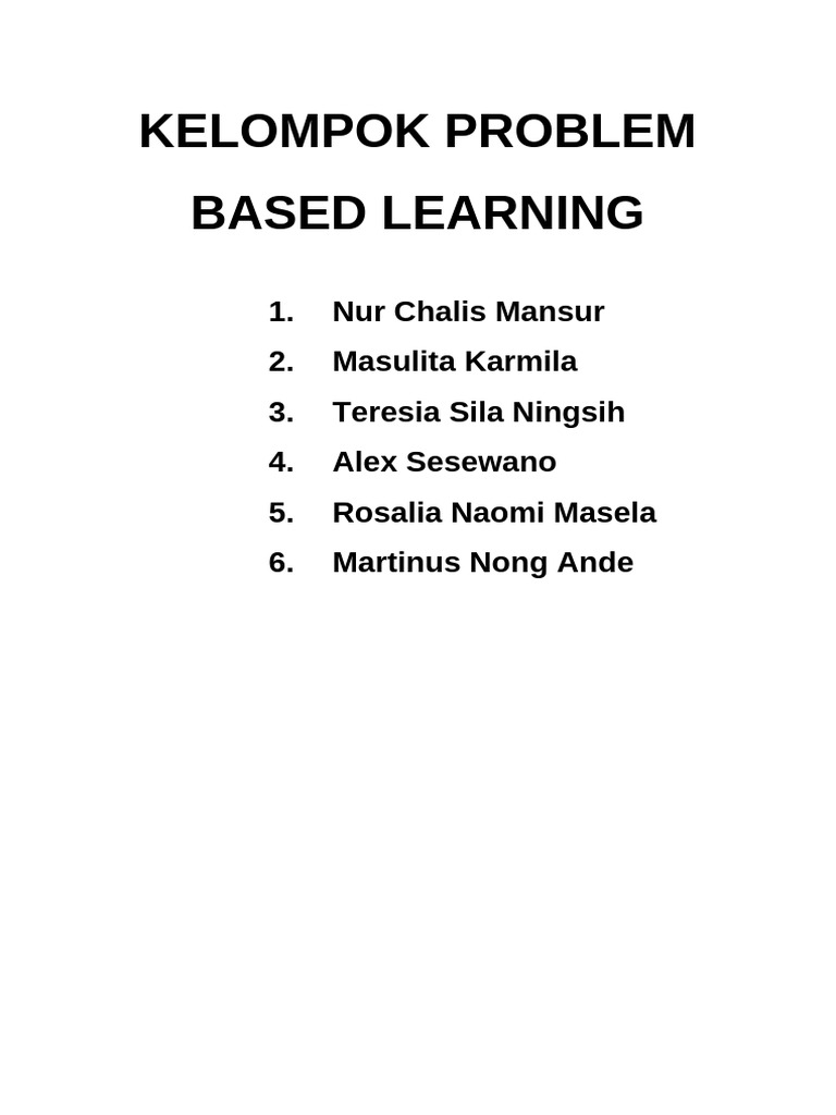 Tugas RPP Problem Based Learning | PDF