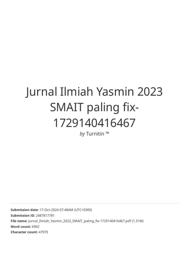 Jurnal Ilmiah Yasmin 2023 SMAIT Paling Fix-1729140416467 | PDF