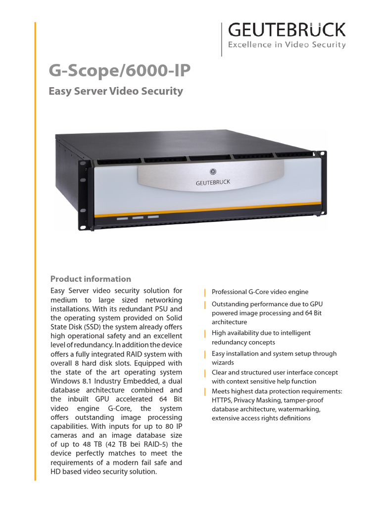 G-Scope 6000-IP 0.29540 PI EN | PDF | Usb | Video