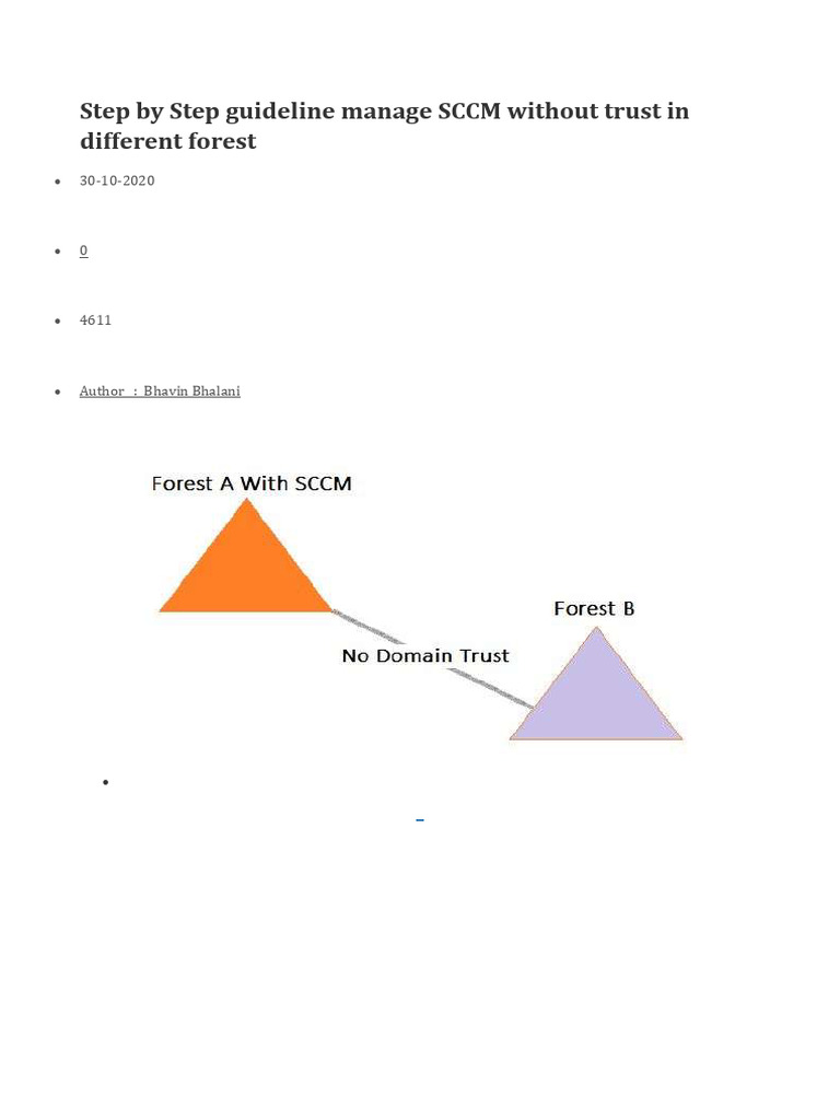 Step by Step Guideline Manage SCCM Without Trust in Different Fores1 ...