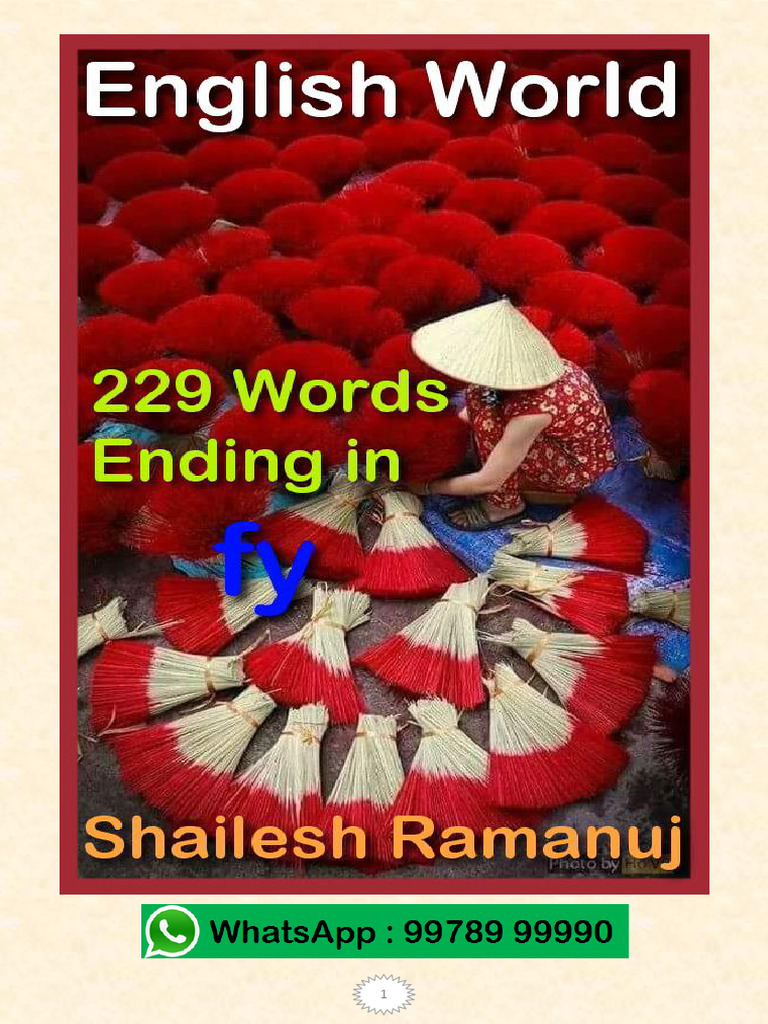 229 Words Ending in Fy | PDF | Testimony