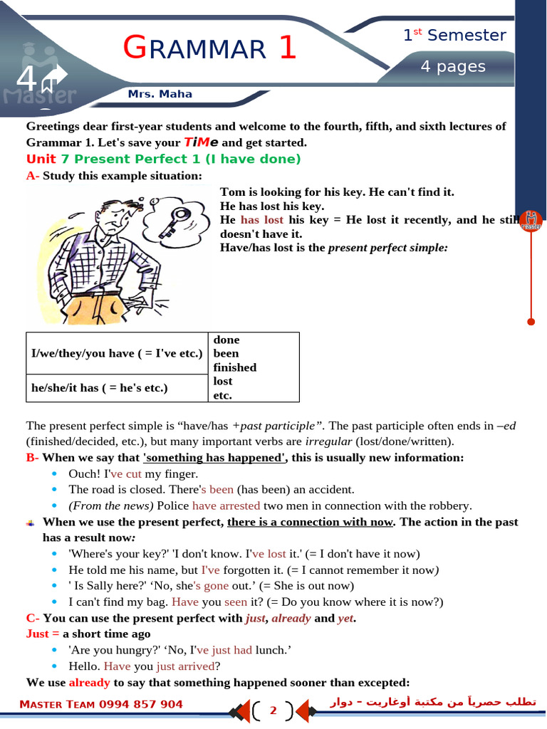 1 Grammar 1 - 4+5+6 | PDF | Verb | Linguistics