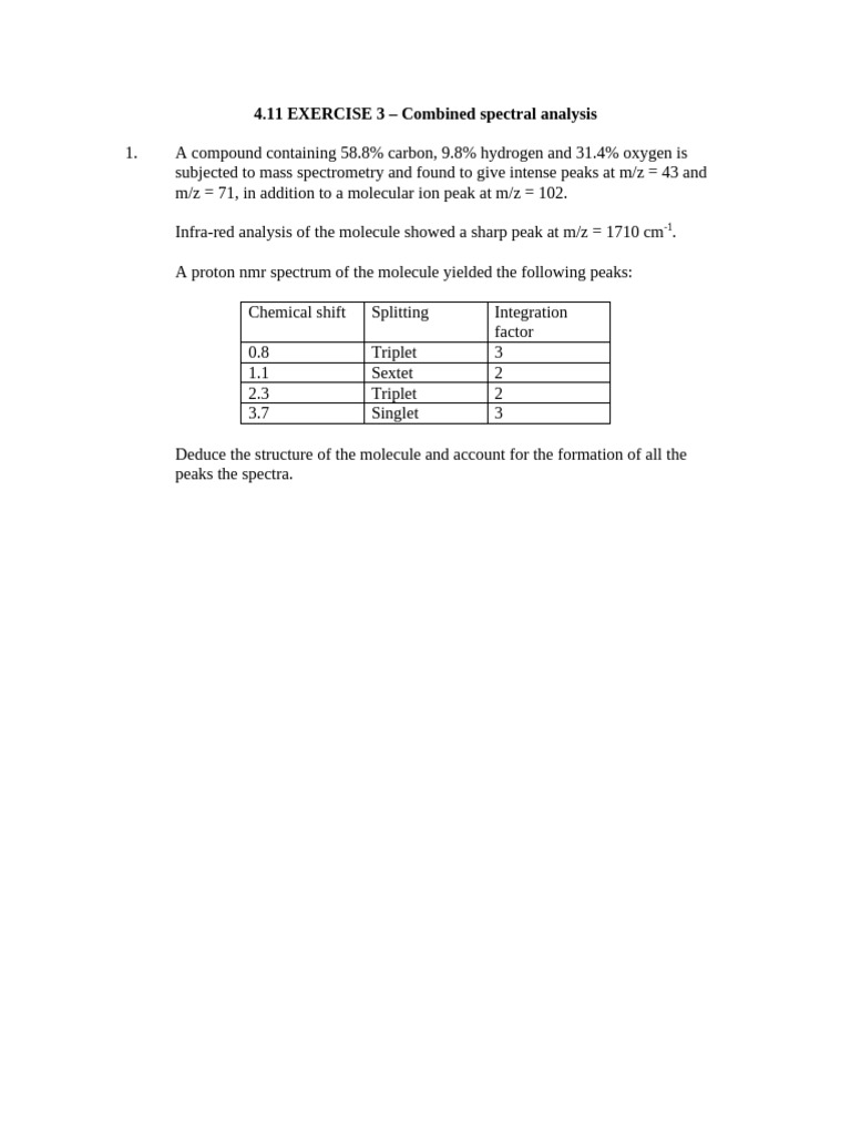 4.11 Exercise 3 - Combined Spectral Analysis | PDF