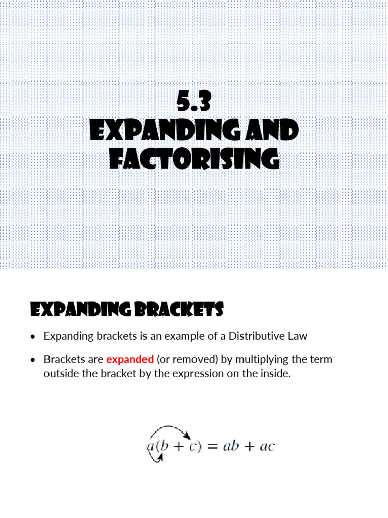 Y8 Maths - Chapter 5 - Expressions (PT 2) | PDF | Factorization | Algebra
