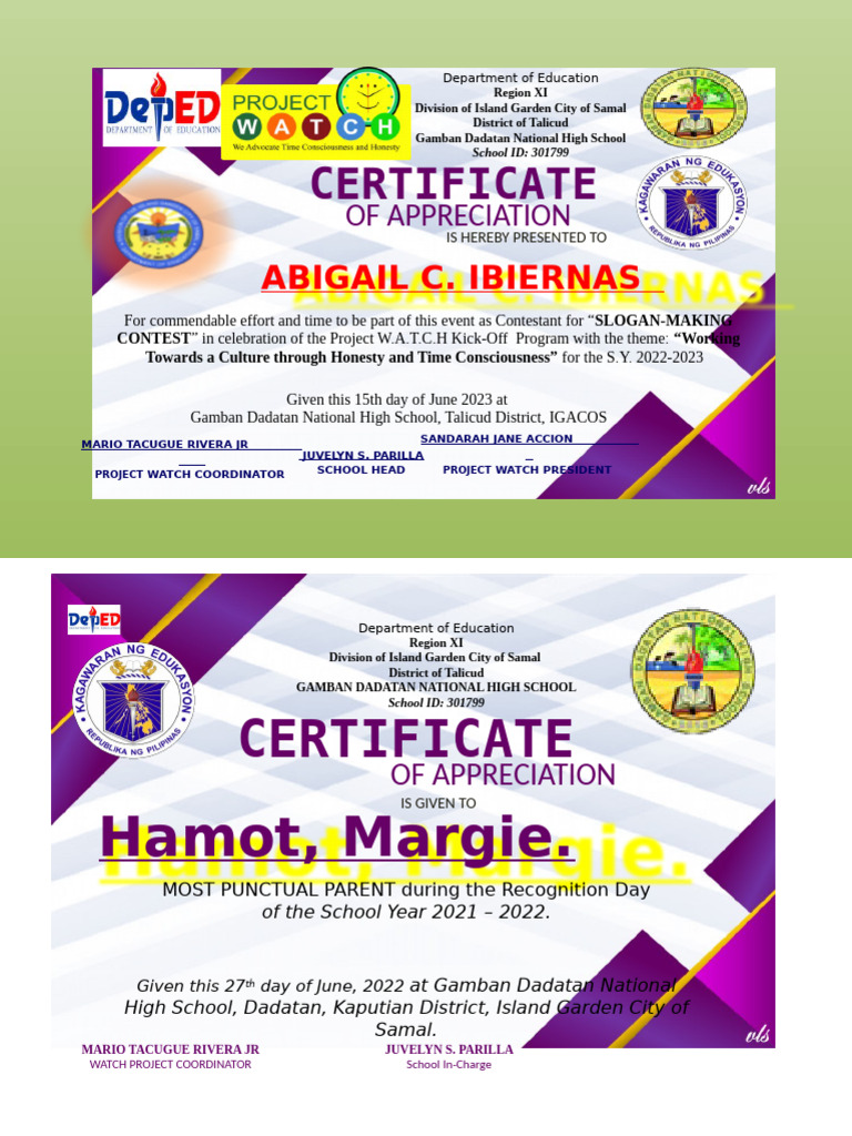 CERTIFICATES IN Watch | PDF | Philippines