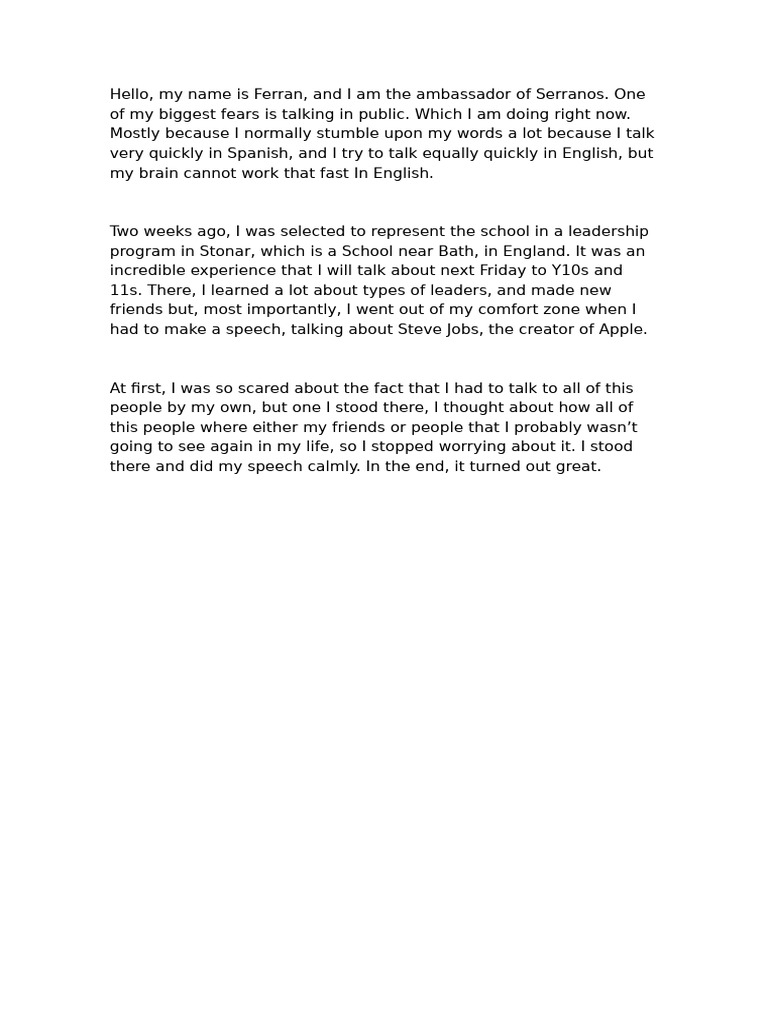 School Council Assembly 1 Speech | PDF | Language Arts & Discipline ...