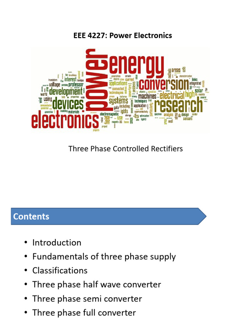 Lecture 3.2 - Three Phase Controlled Rectifiers | PDF | Rectifier | Computer Engineering