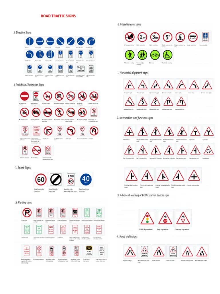 ROAD-TRAFFIC-SIGNS | PDF | Traffic | Road