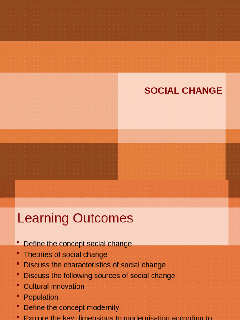 Social Change | PDF | Institution | Society