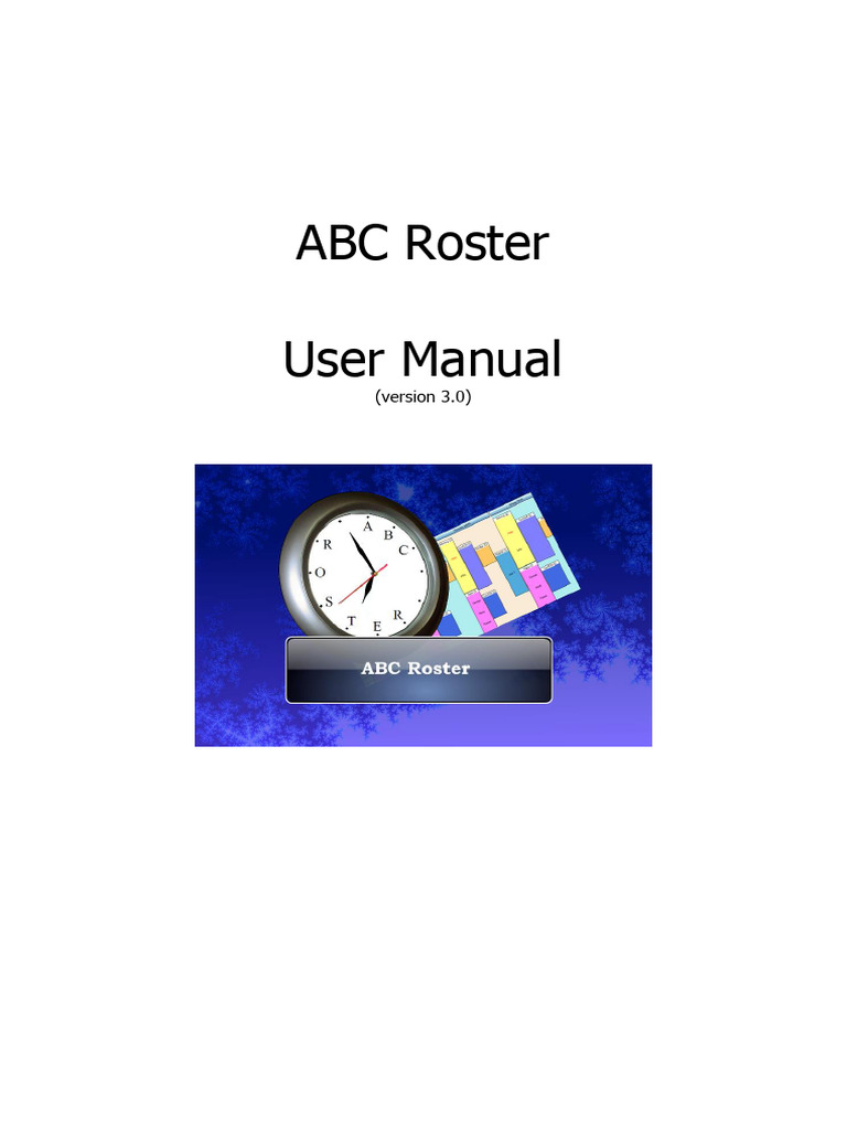 Abcroster 3.0 Manual | PDF | Windows 7 | Window (Computing)