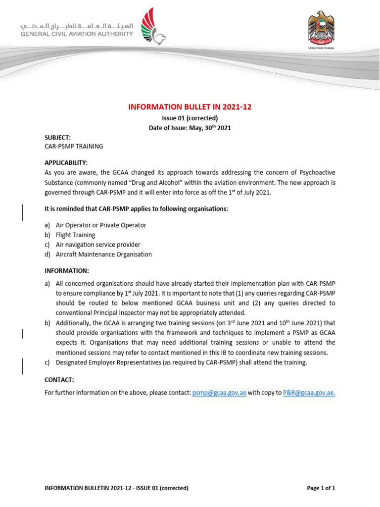 CAR-PSMP Training Update 2021 | PDF